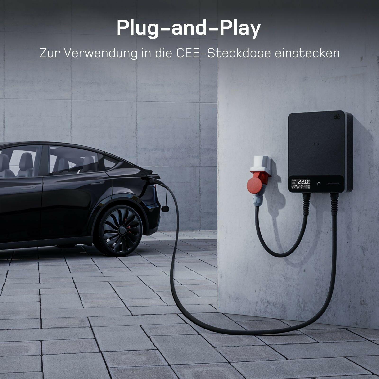 dé Wallbox 22 kW mit App, RFID & Stromzähler | 3-Phasen Typ-2 Wallbox ...